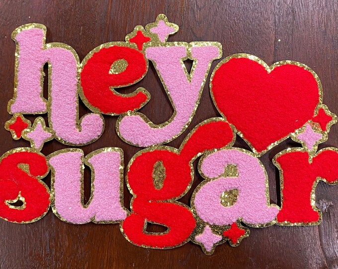 Hey Sugar Chenille Patch - Etsy