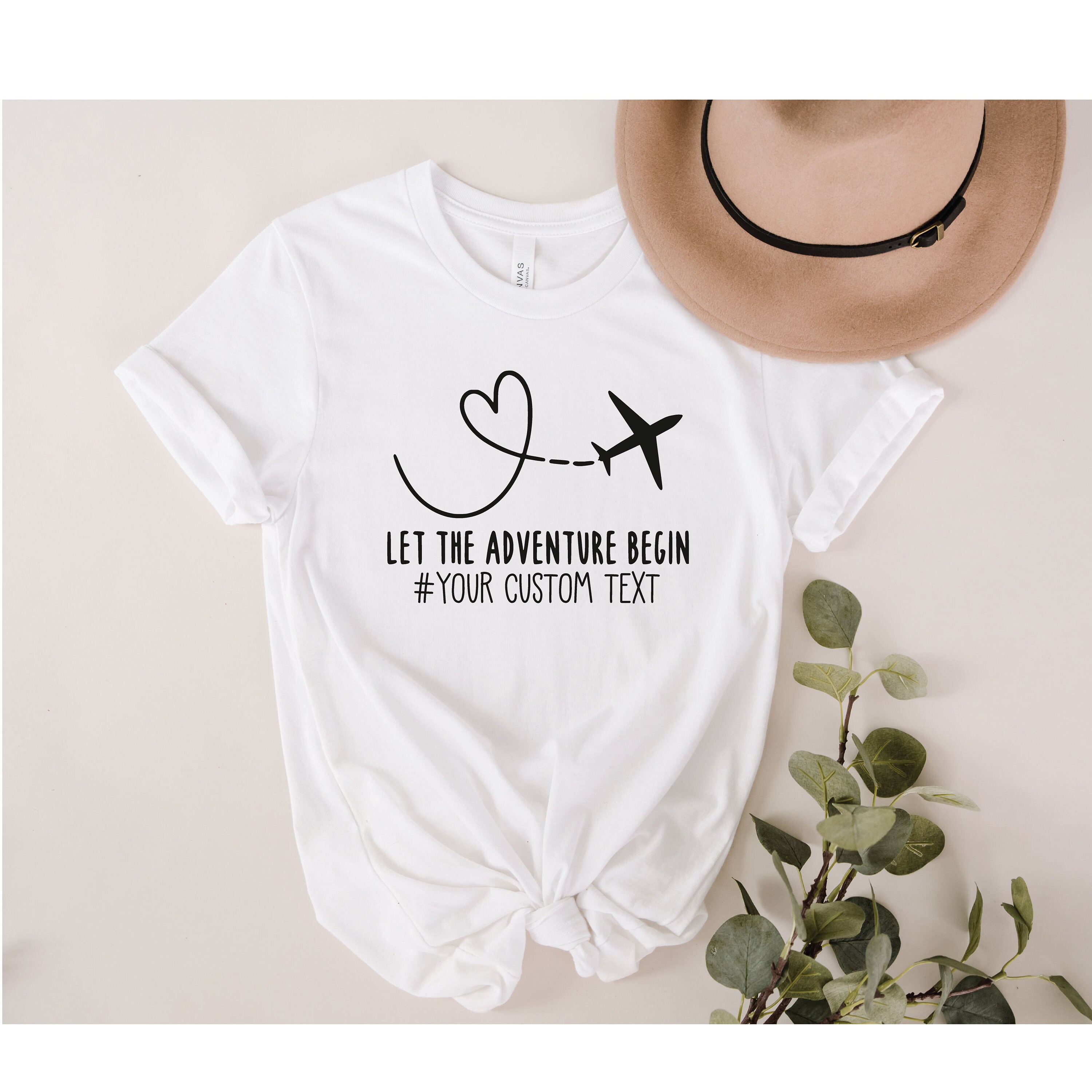 CUSTOM Let the Adventure Begin, Custom Wedding Travel Shirt, Shirt for ...