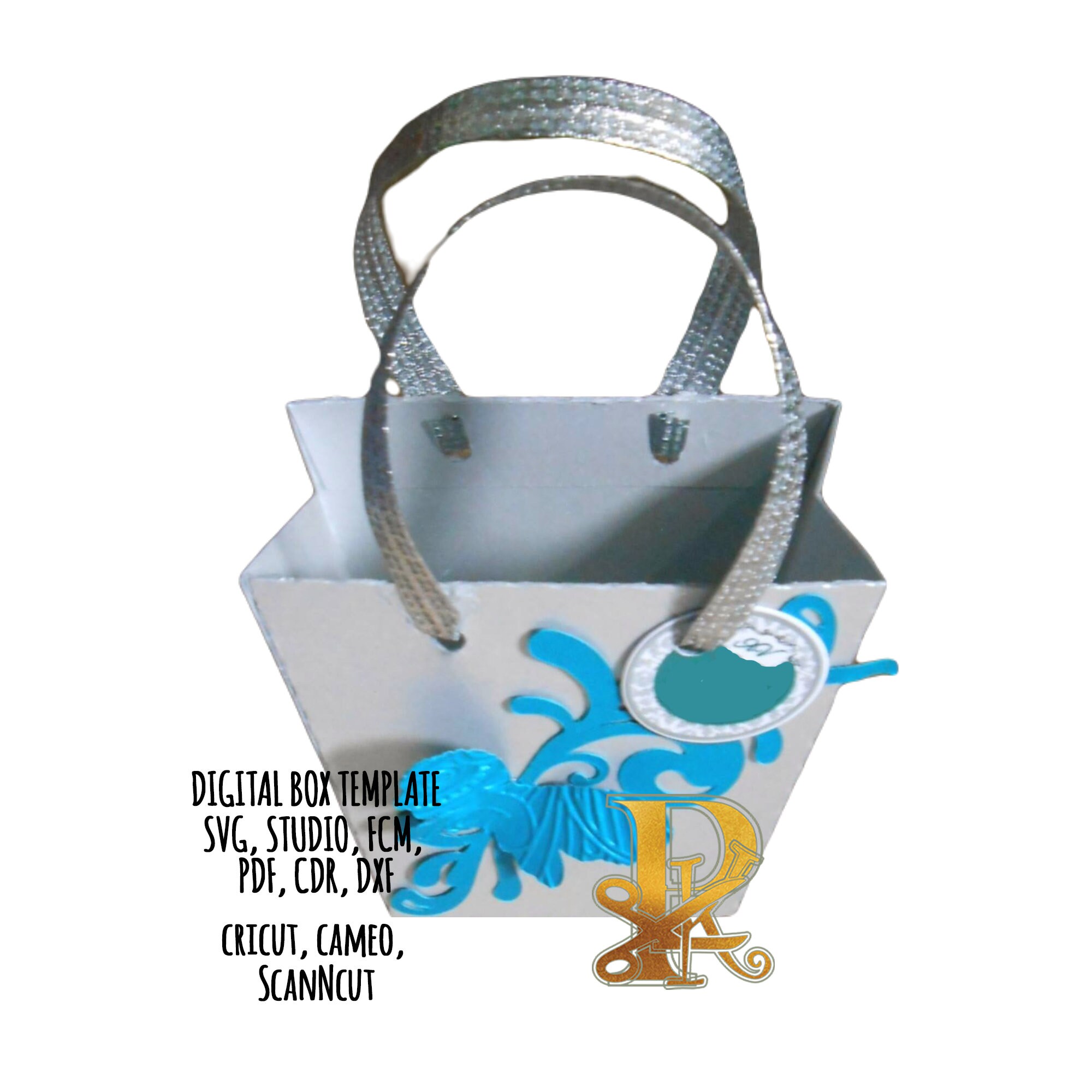 Plantilla bolsa svg, studio, fcm, Pdf, cdr, dxf Plantilla para Cricut ...