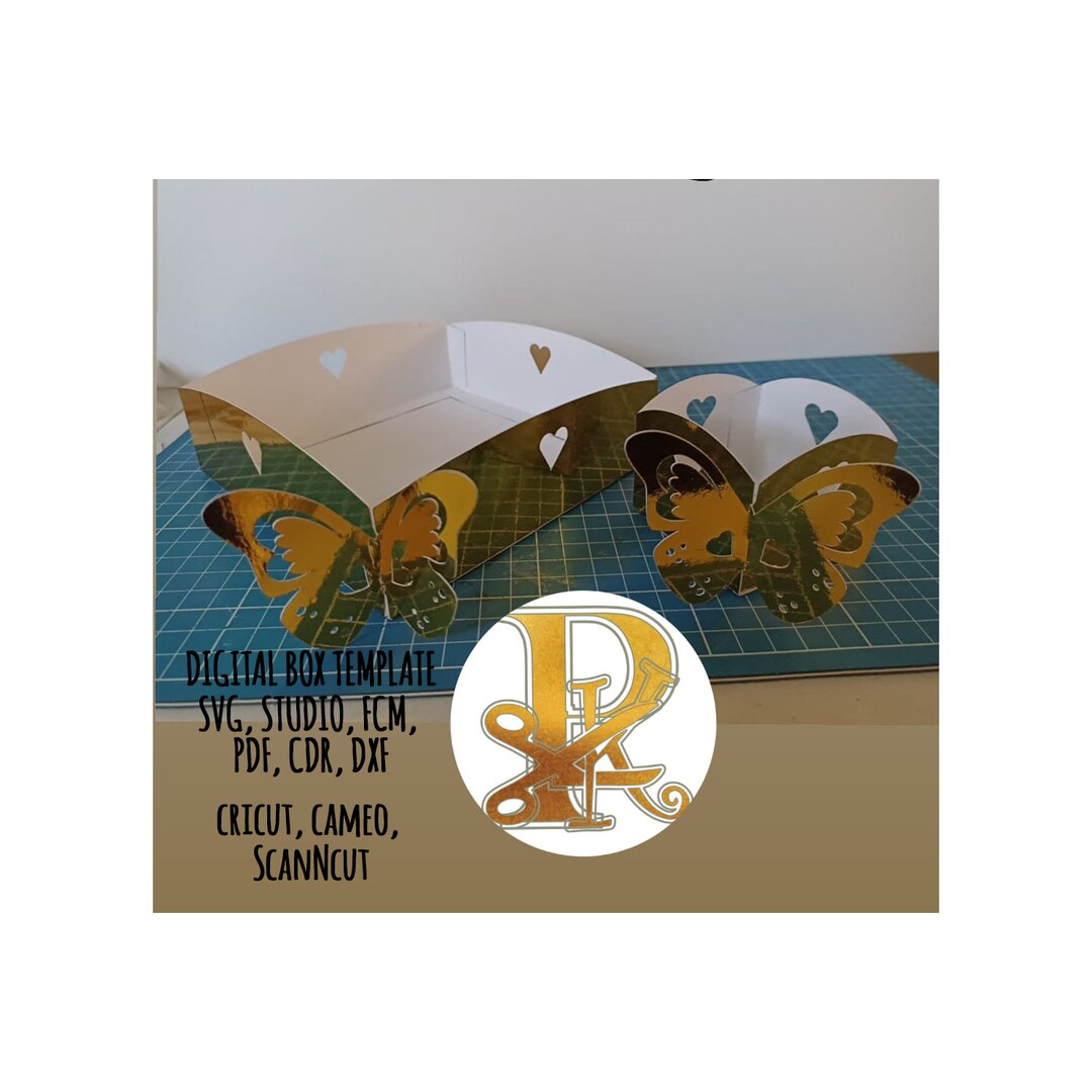 Butterfly Box Template for Chocolates or Flowers Svg, Studio, Fcm, Pdf ...