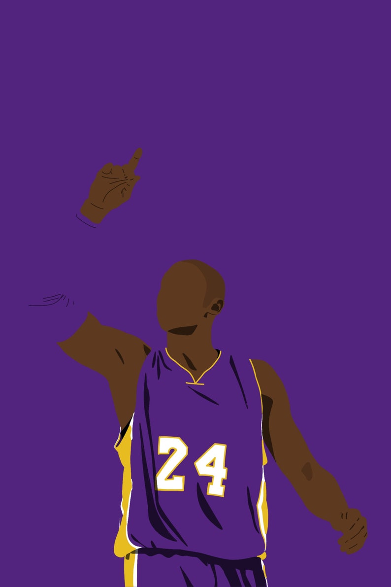 Kobe Bryant Digital Download Kobe Bryant Poster Black Mamba Art lakers ...
