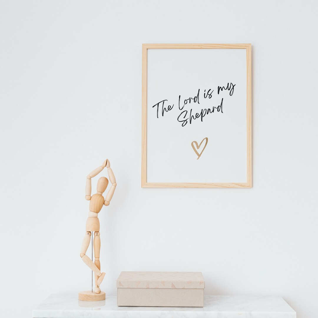 The Lord is My Shepard Digital Download Bible Bible Art Print Christian ...