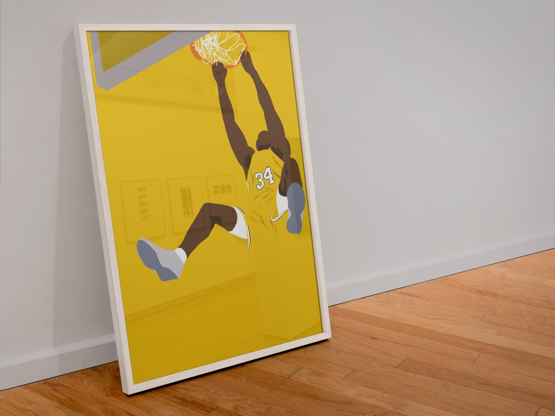 Shaq Digital Download Shaquille Oniel Poster Shaq Art lakers Art ...