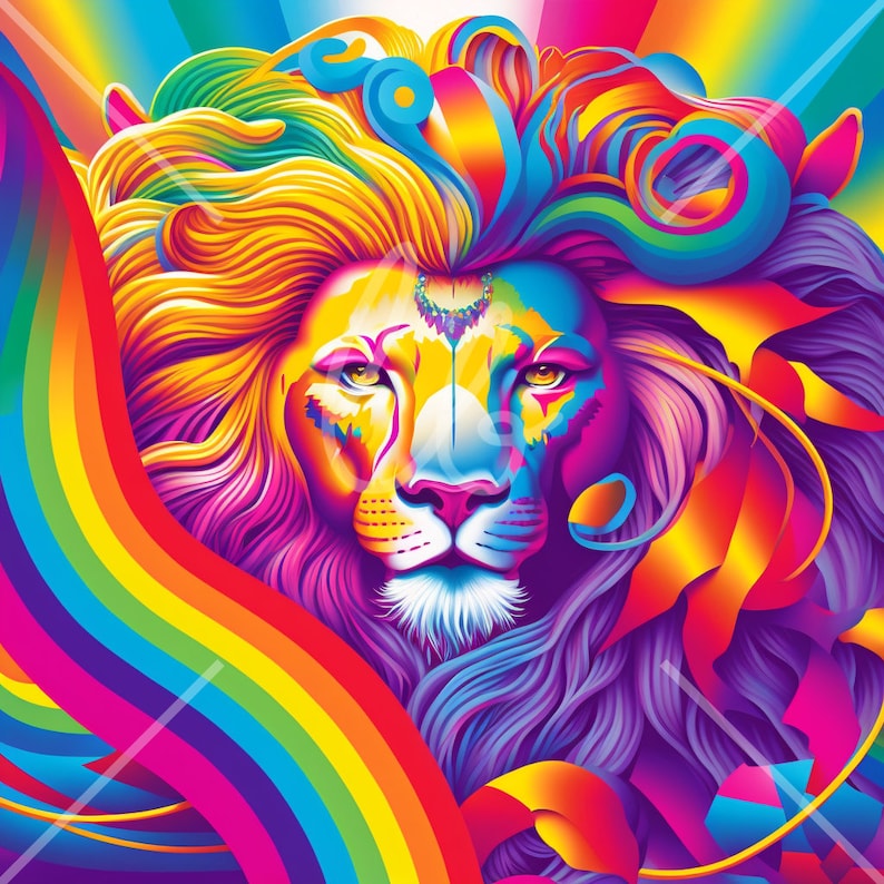 4 Lion Digital Image Files - Etsy