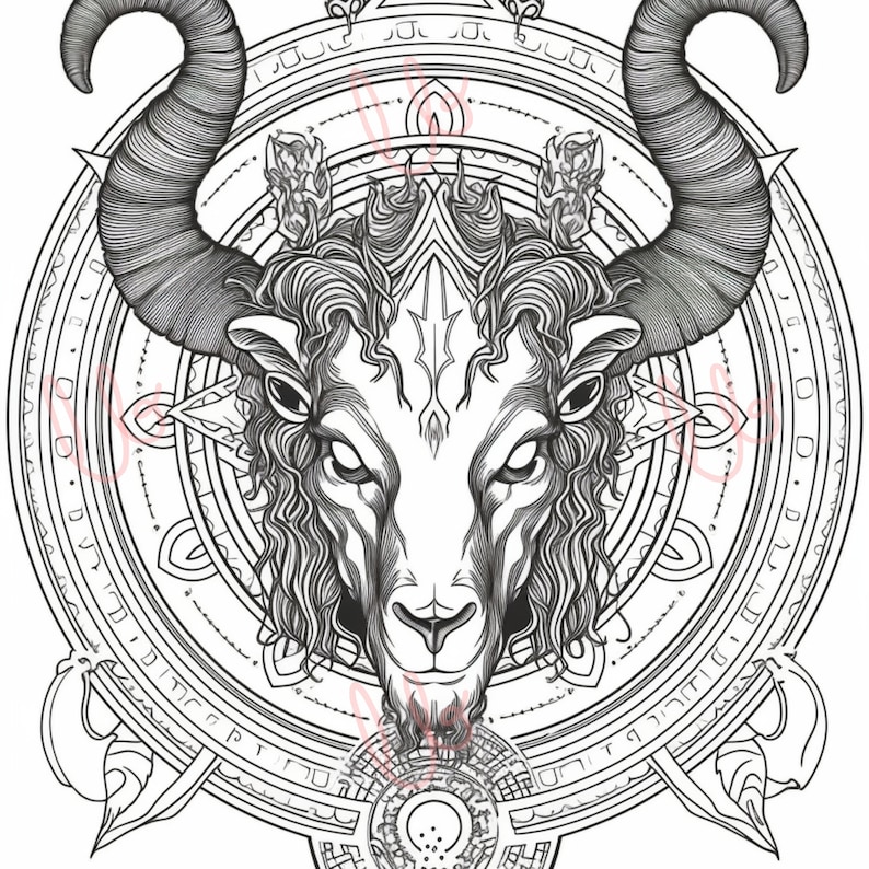 4 Baphomet Coloring Pages - Etsy