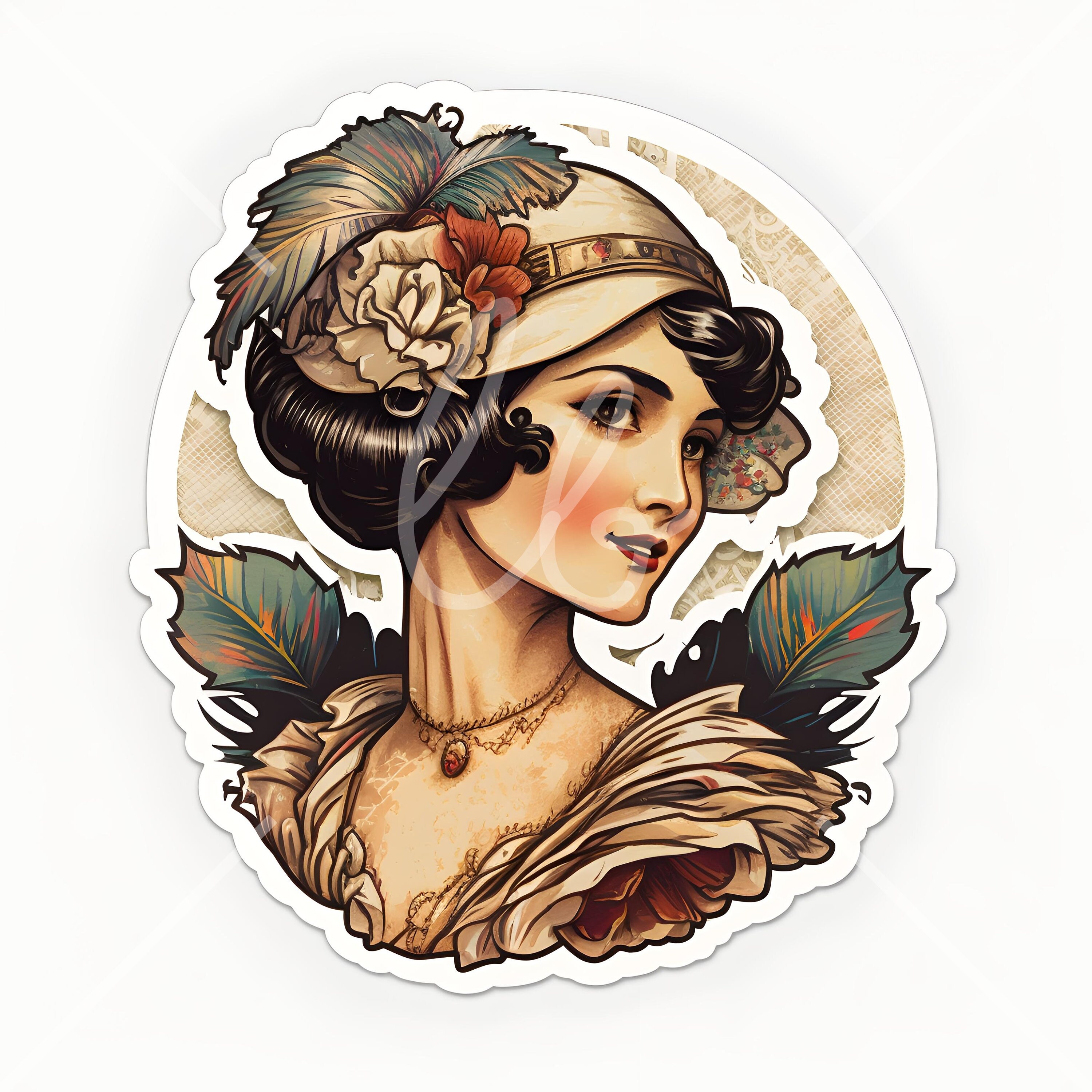 4 1920s Flapper Girl Stickers - Etsy
