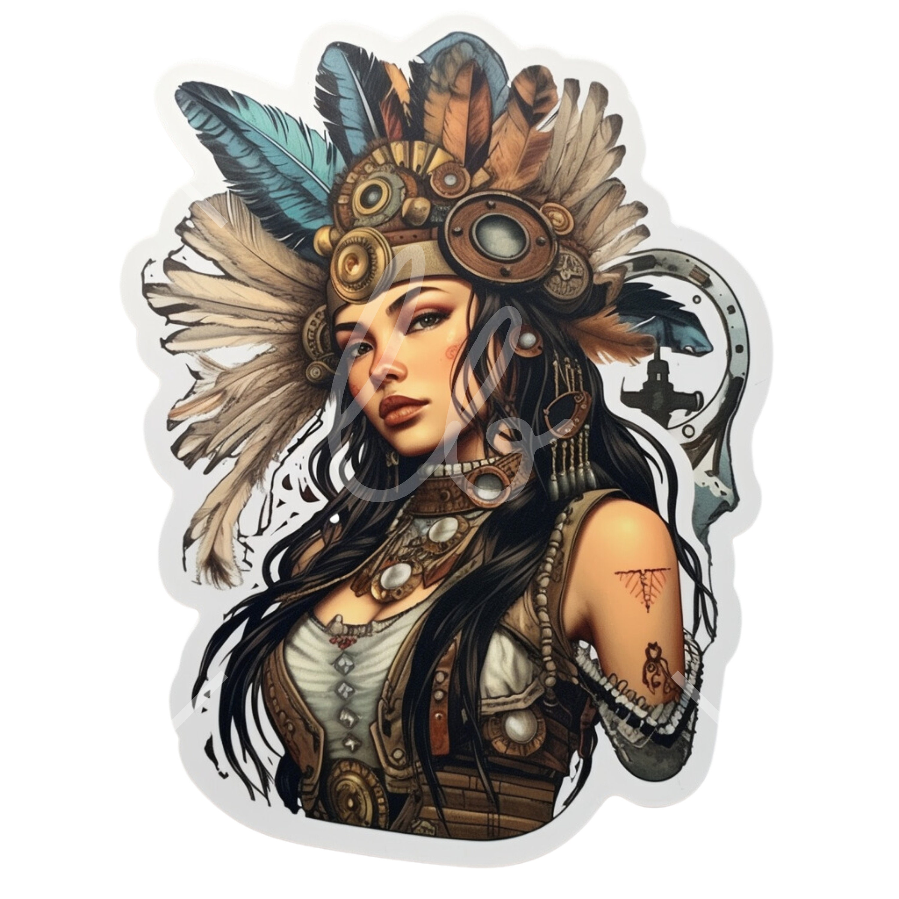4 Native American Steampunk Stickers - Etsy