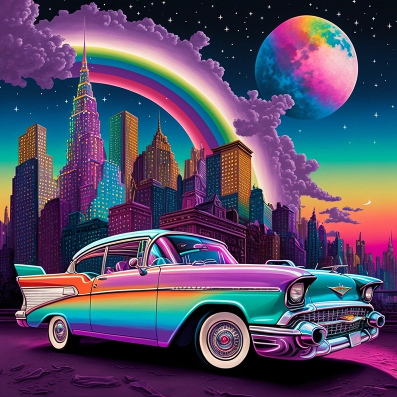 4 Classic Car Digital Files - Etsy