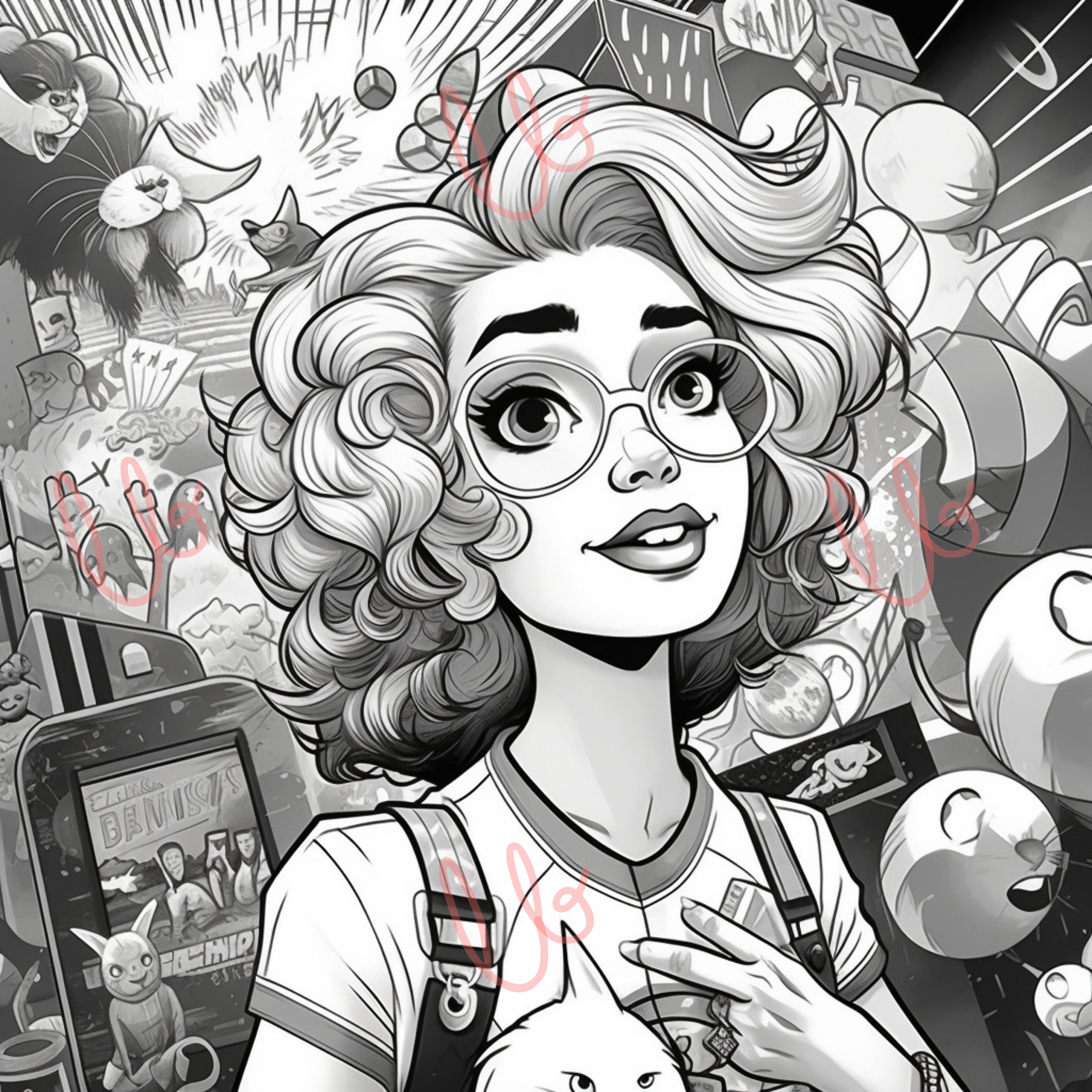 5 1980s Themed Coloring Pages - Etsy