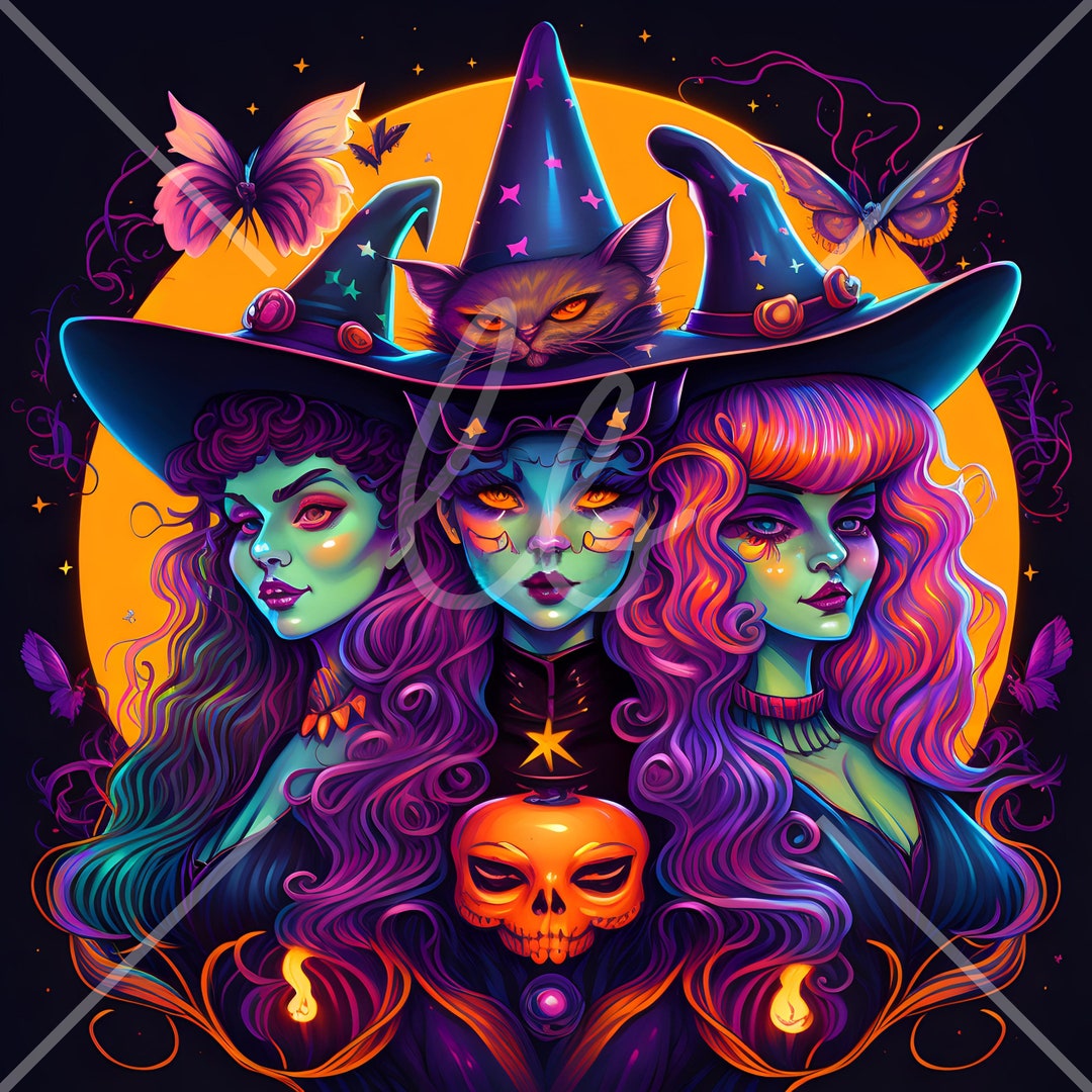 4 Witches Coven Digital Image Files - Etsy