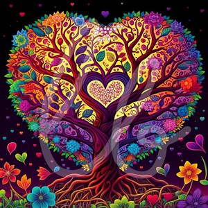 4 Rainbow Colors Tree of Life Digital Files - Etsy