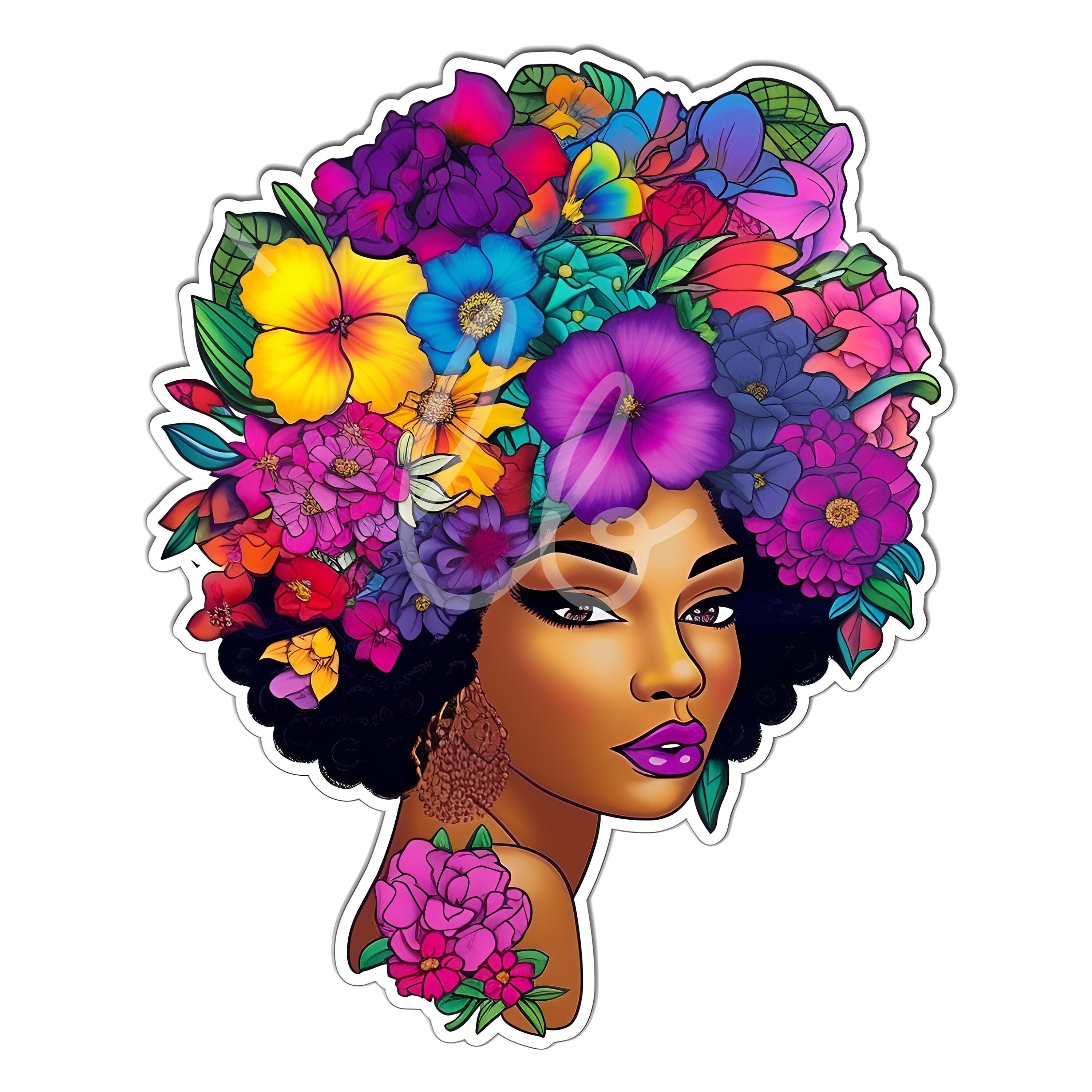 5 Beautiful African American Women Stickers - Etsy