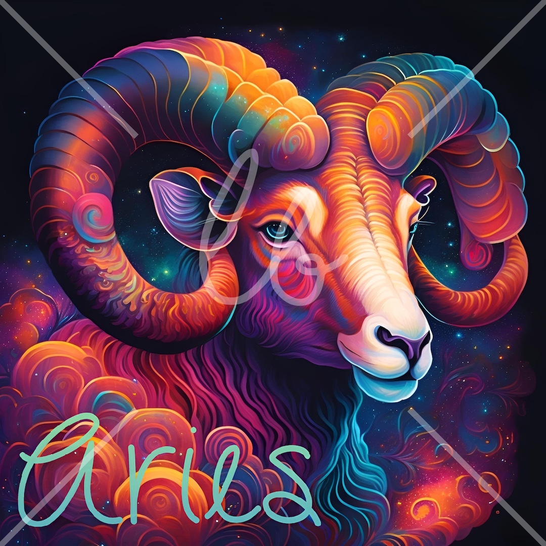 2 Aries Zodiac Digital Image Files - Etsy