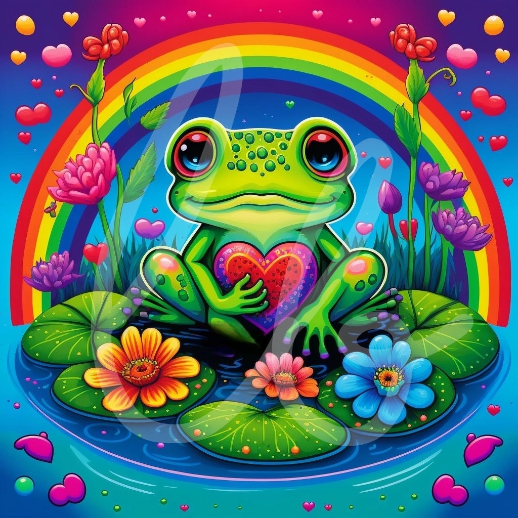 3 Adorable Frog Digital File Images - Etsy