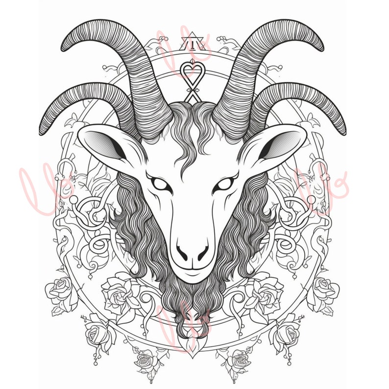 5 Baphomet Coloring Pages - Etsy