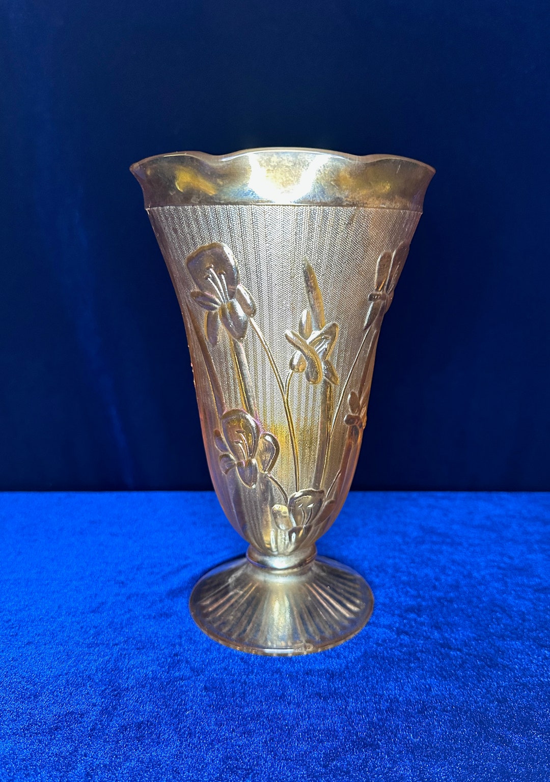 Vintage Iridescent Depression Glass Jeanette Iris and Herringbone ...