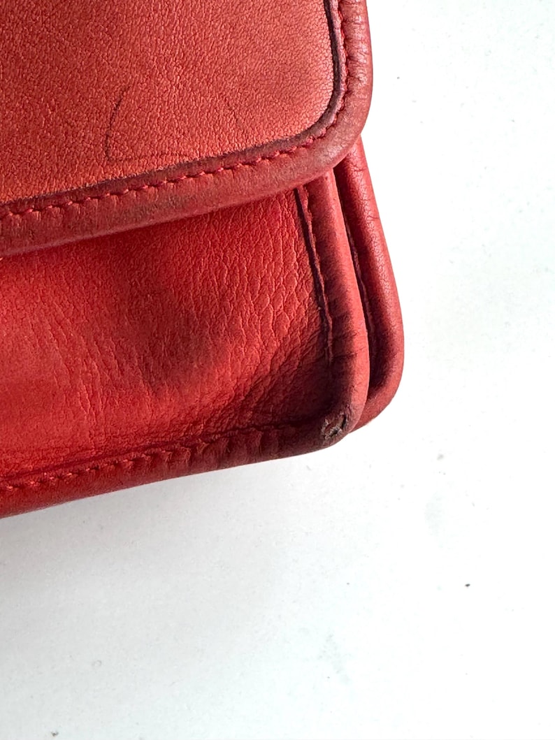 Vintage Coach Pocket Bag in Red Leather Crossbody Purse Style #9875 ...