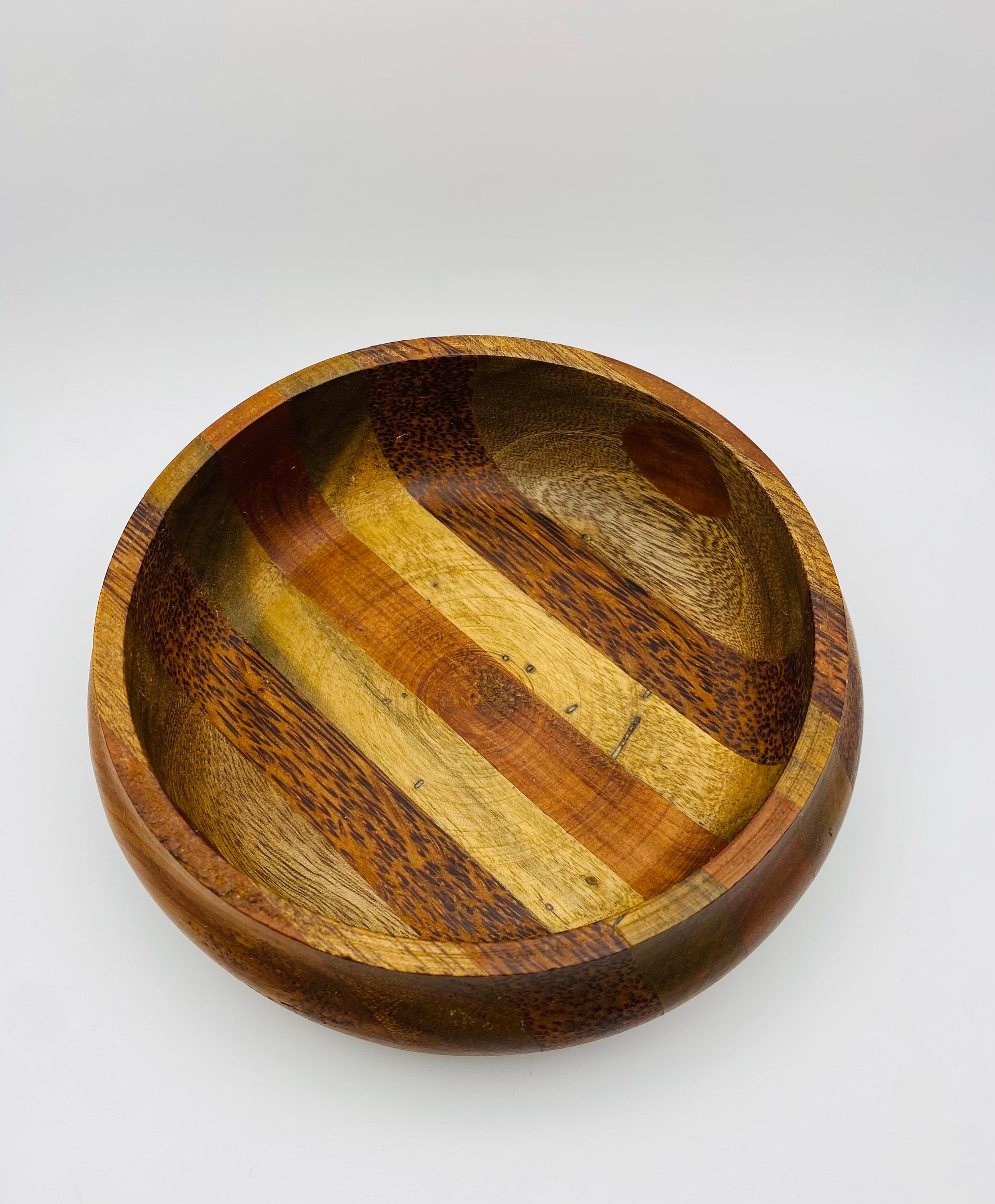 Vintage Segmented Turned Wood Bowl With Lid Box - Etsy