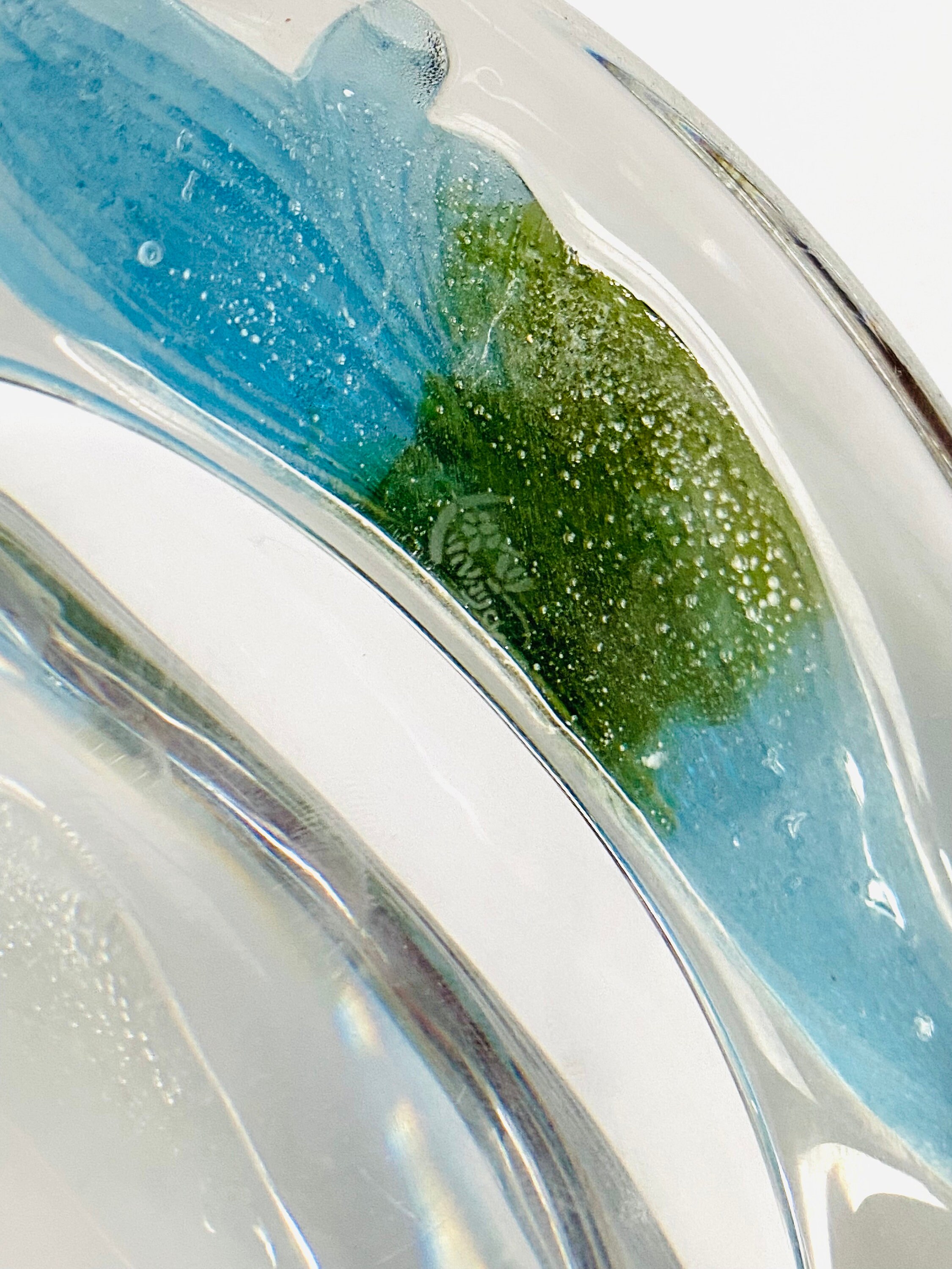 Vintage Daum Nancy Florilege Glass Crystal Ashtray With Pate De Verre ...