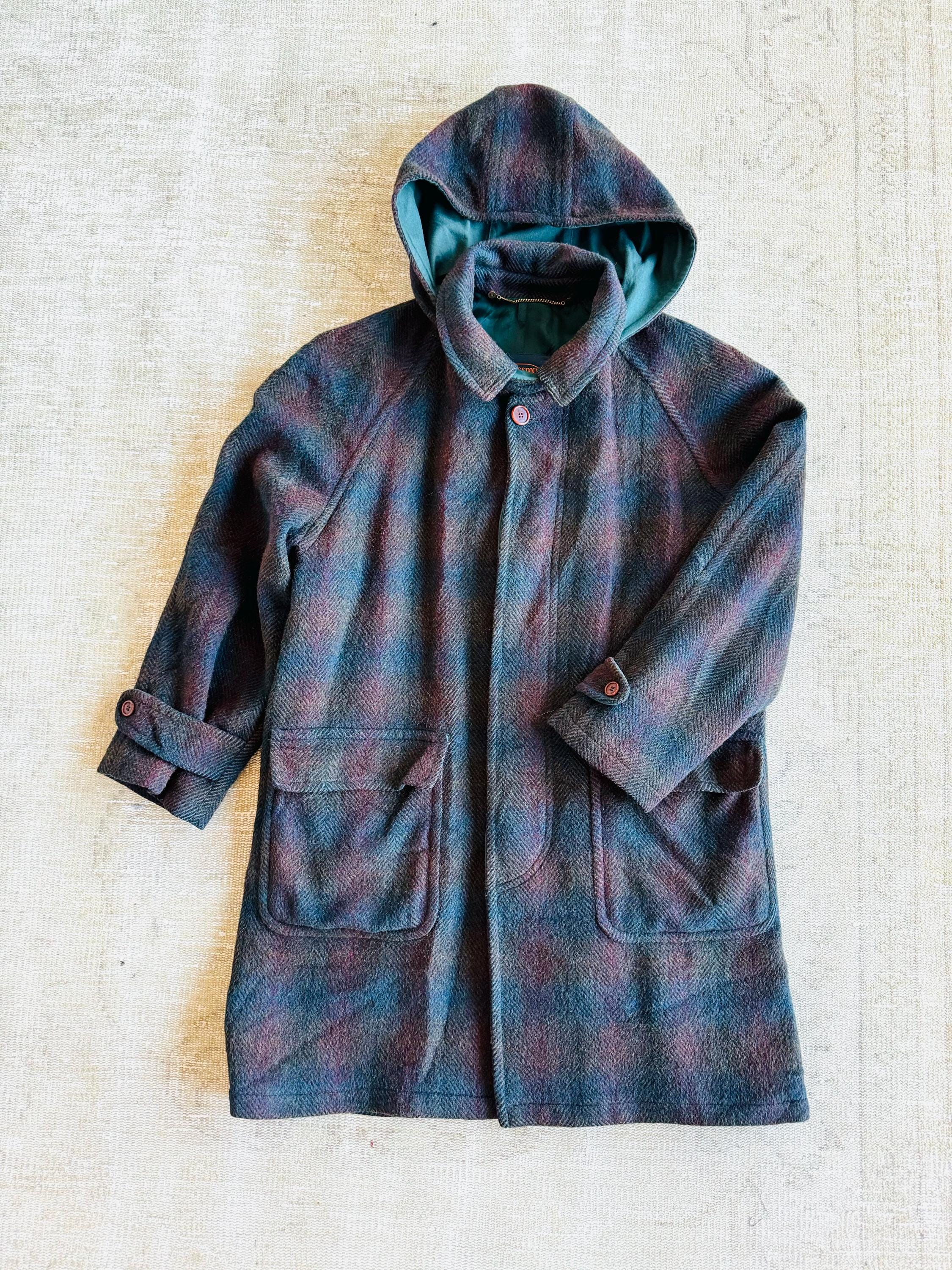 Vintage Mens Missoni Uomo Virgin Wool Coat With Hood Sz 54 Made in ...
