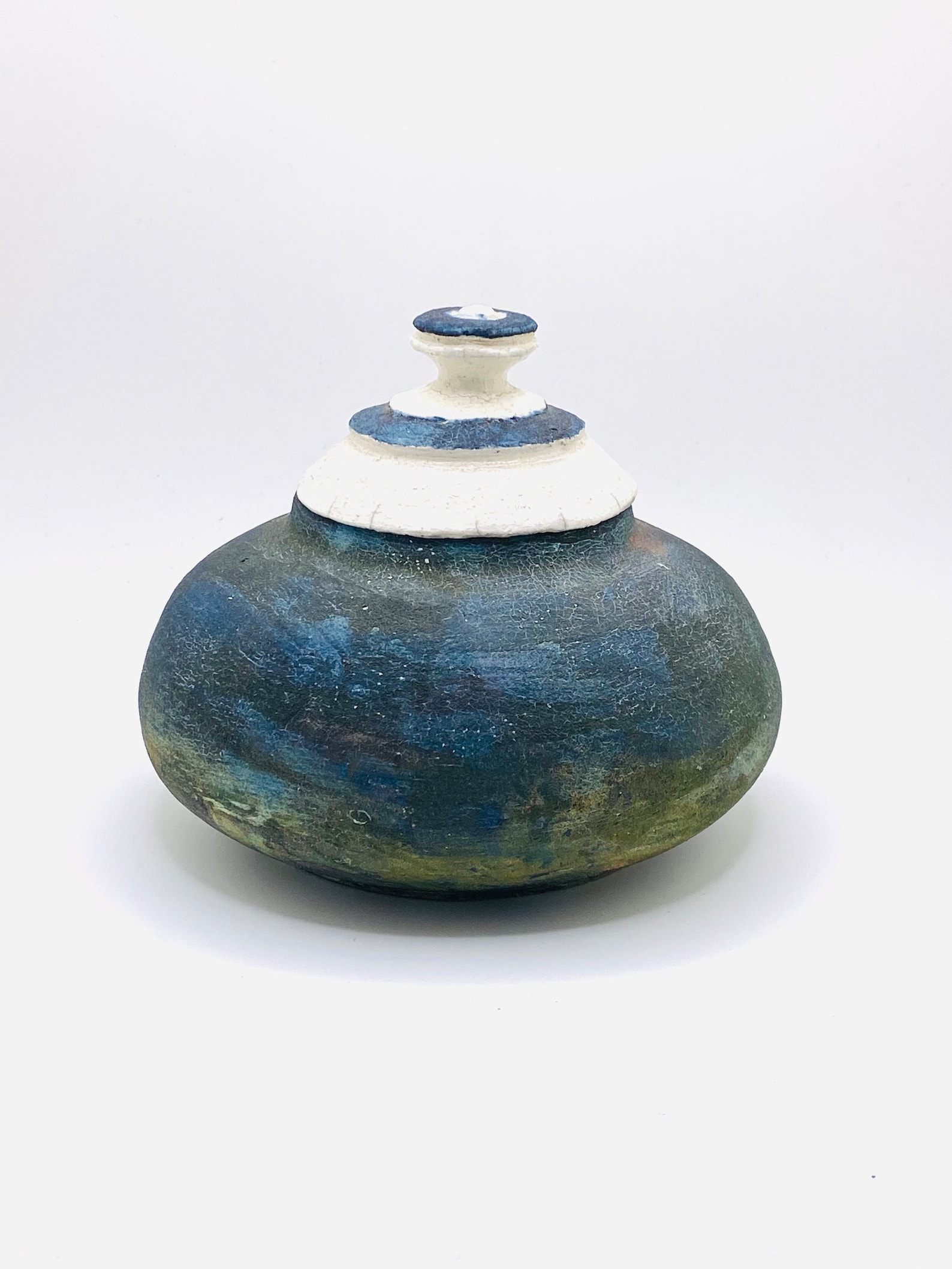 Primitive Raku Pottery Ceramic Lidded Pot Vessel or Jar With Lid - Etsy