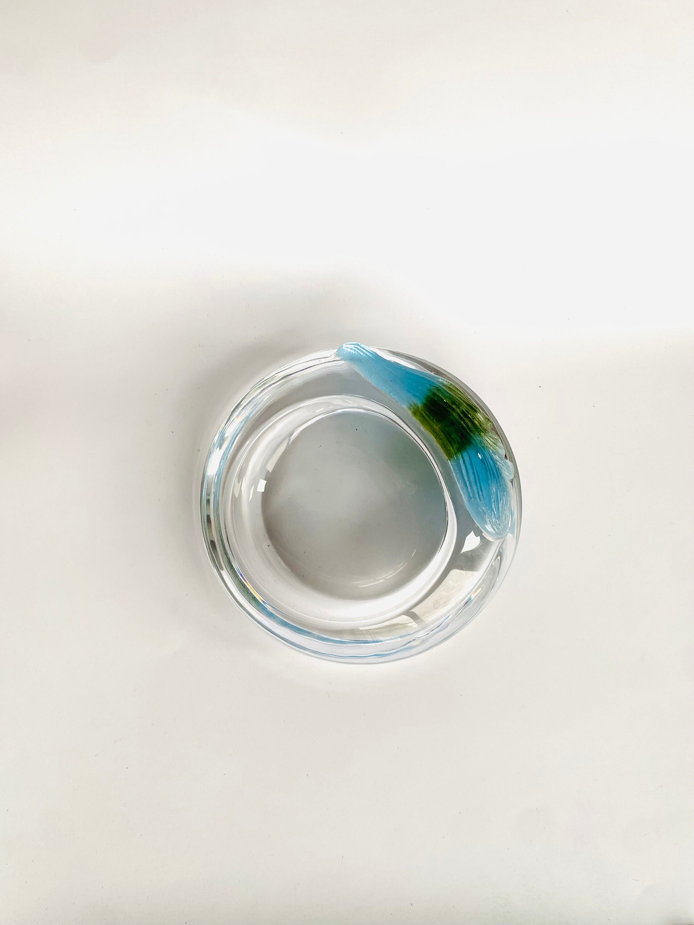 Vintage Daum Nancy Florilege Glass Crystal Ashtray With Pate De Verre ...