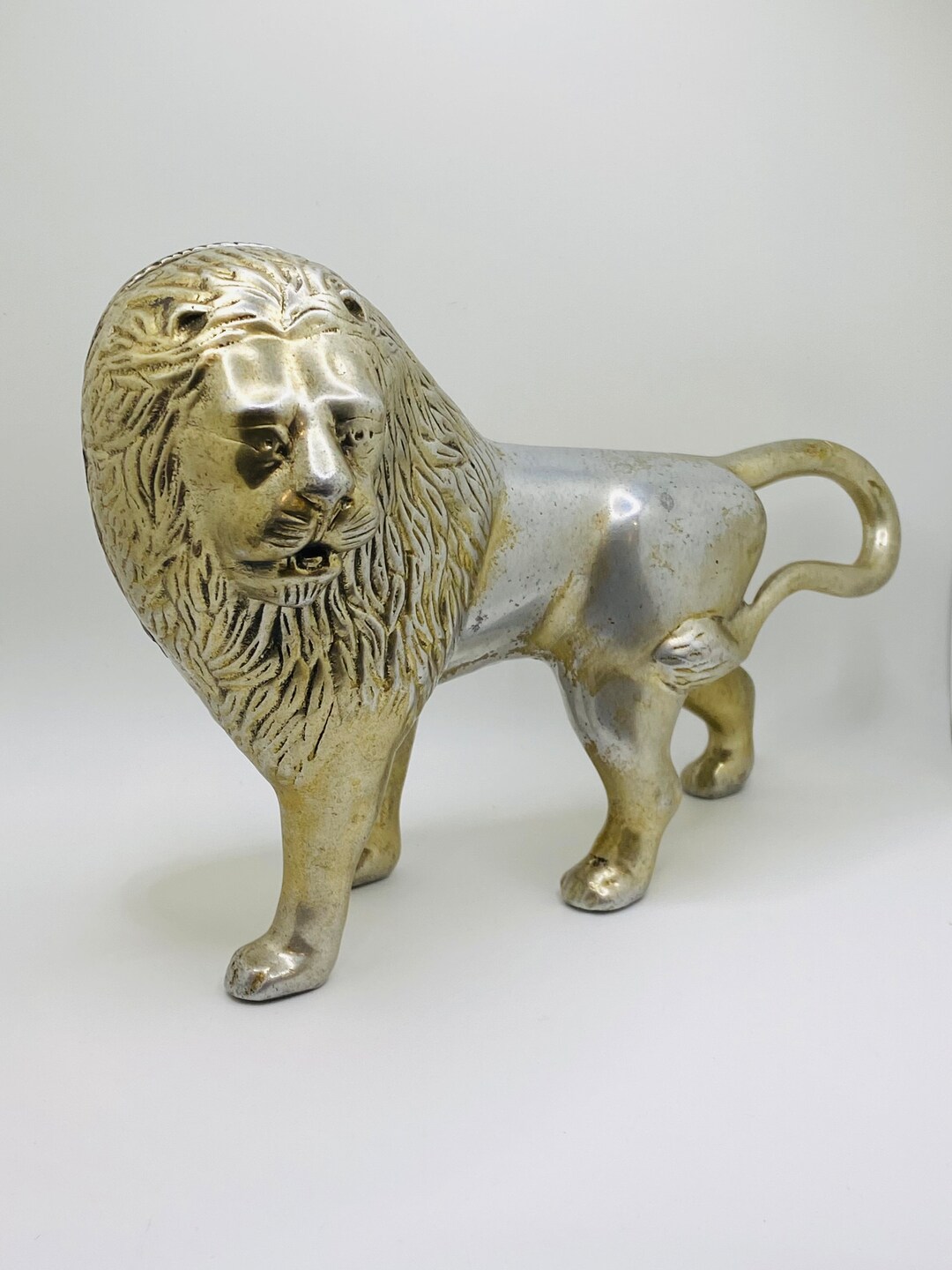 Vintage Cast Metal Lion Piggy Bank Formerly Brass Plated Zodiac Leo - Etsy