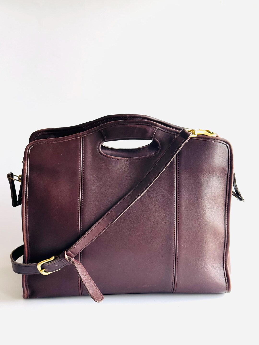 Vintage Coach Large Shopper Tote Bag Style 9995 in Glovetanned Mahogany ...