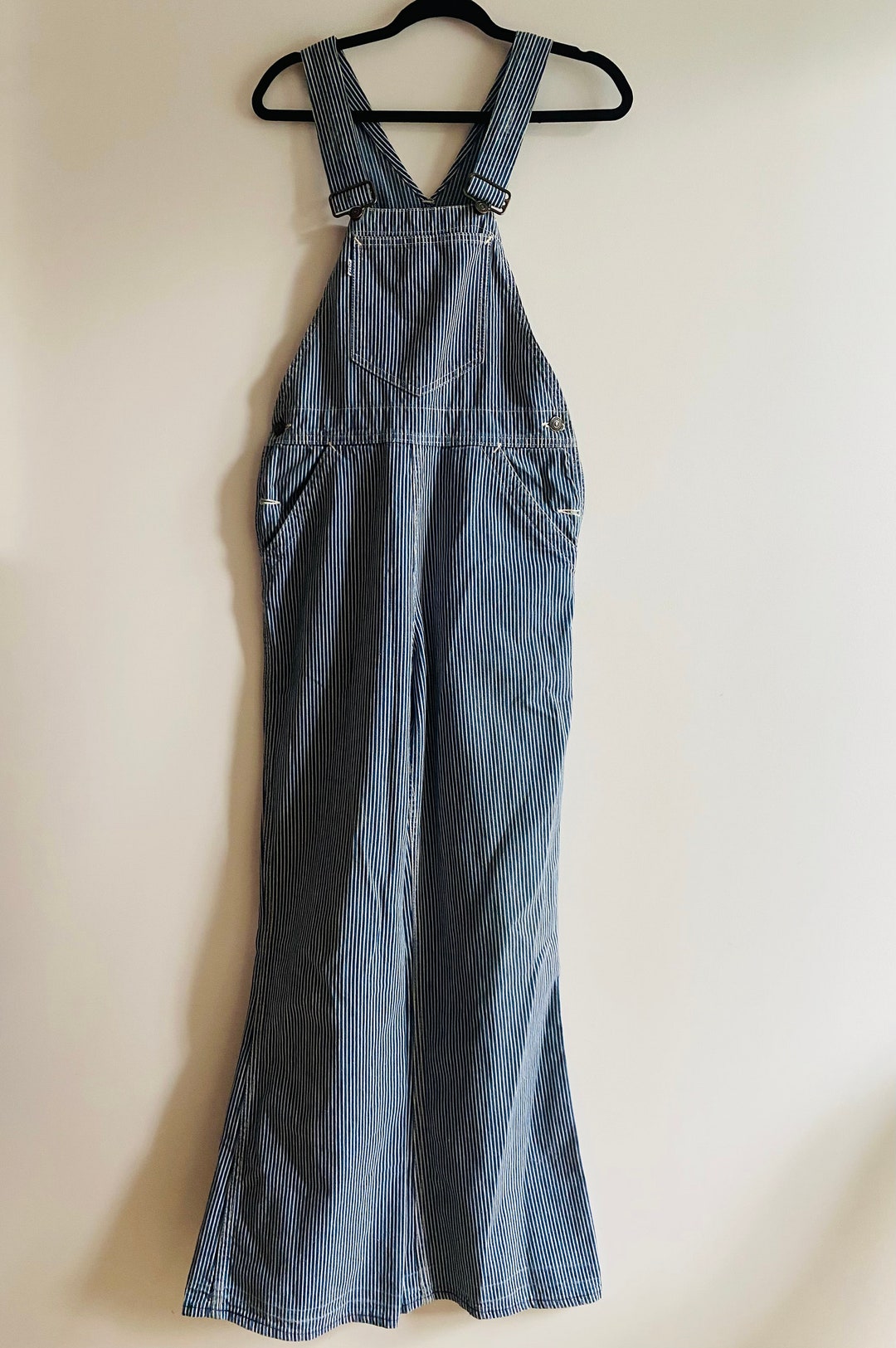 Vintage Levi's Overalls: Pinstriped Denim Flare, Big E, 60s Levi's for ...