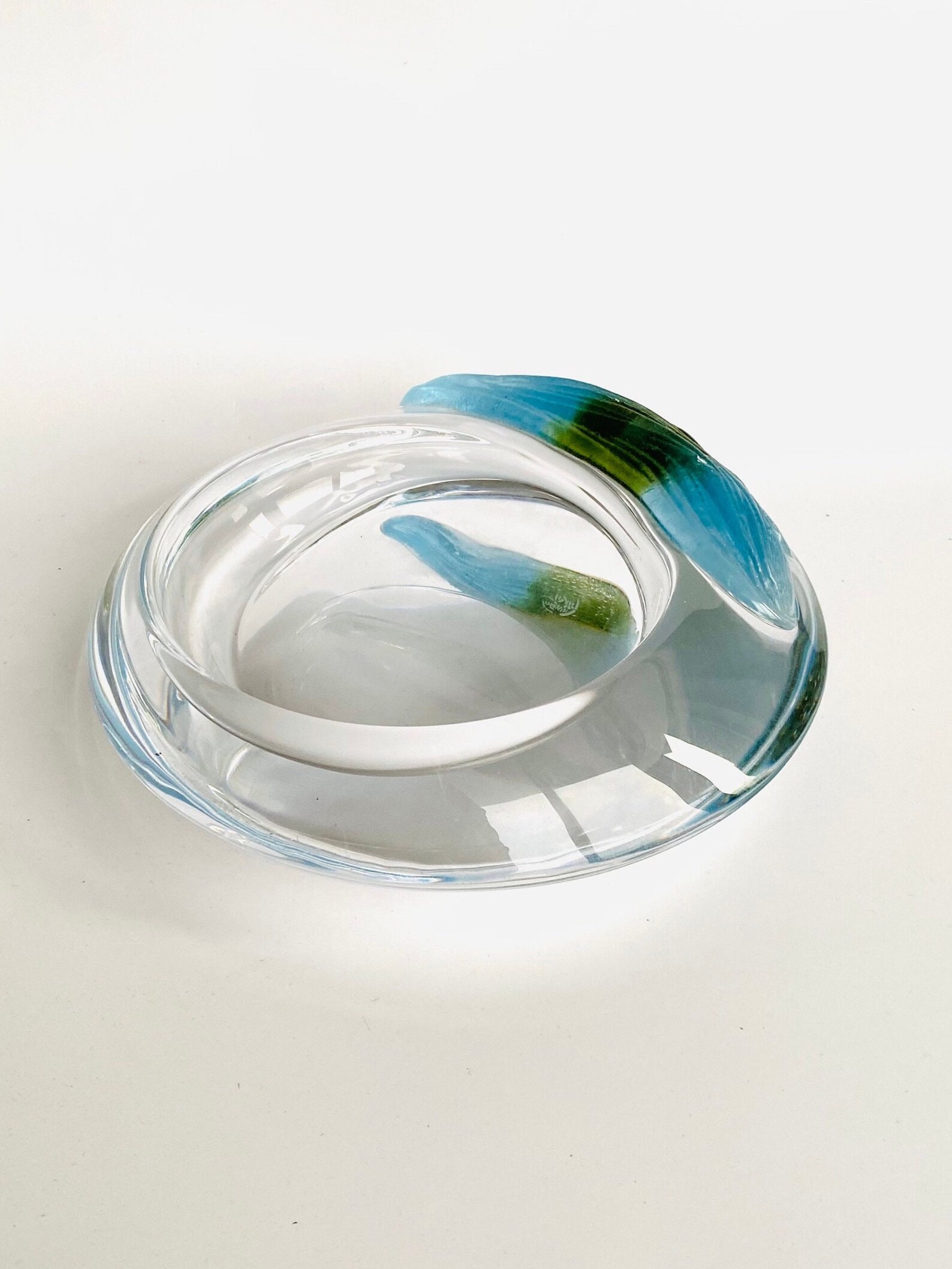 Vintage Daum Nancy Florilege Glass Crystal Ashtray With Pate De Verre ...