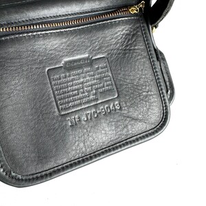Vintage Black Leather Coach Geometric 9043 Top Handle Purse Bag Classic ...