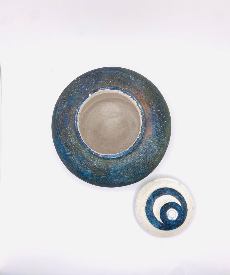Primitive Raku Pottery Ceramic Lidded Pot Vessel or Jar With Lid - Etsy