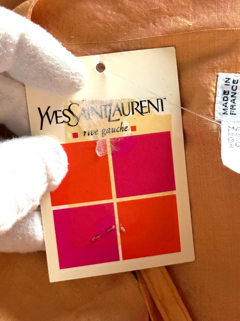 Vintage Yves Saint Laurent Rive Gauche Sarong Skirt Iridescent Sherbet ...