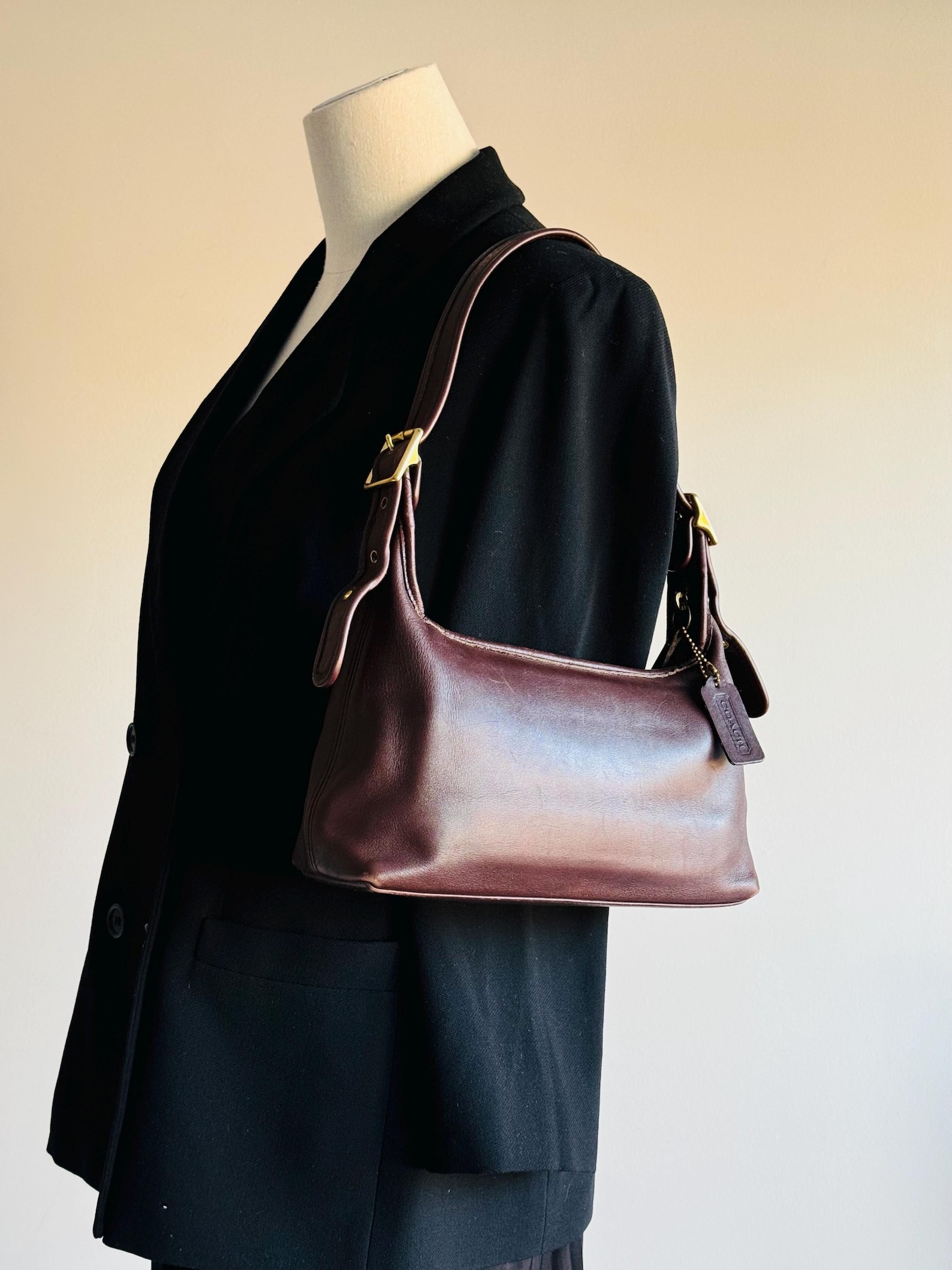 Vintage Coach Legacy Hobo Shoulder Bag Purse in Mahogany Leather Style ...