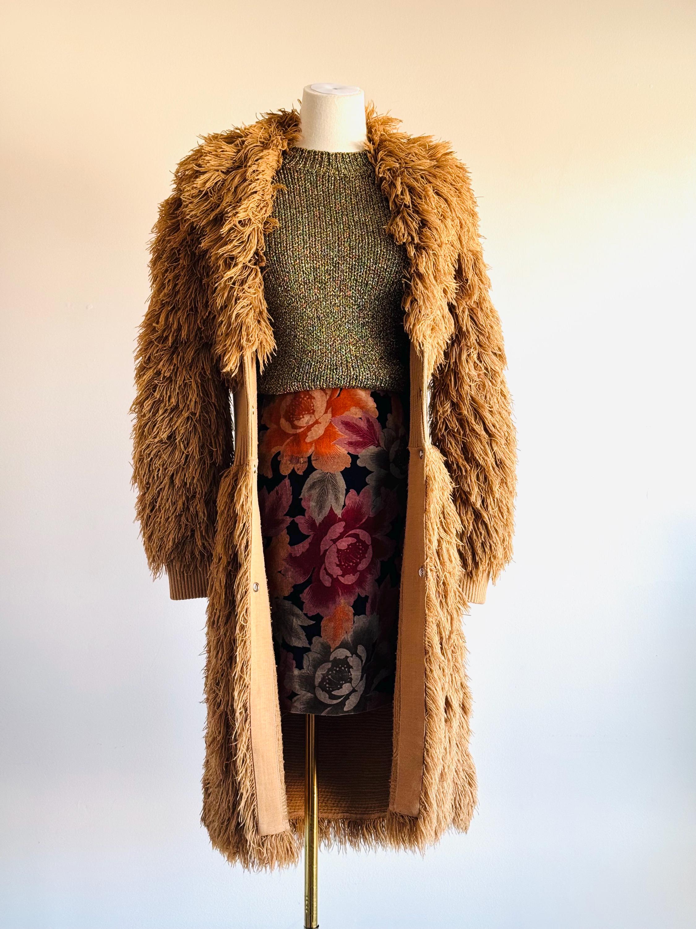 Vintage Crissa by Thayer Penny Lane Shag Coat Made in France Full ...