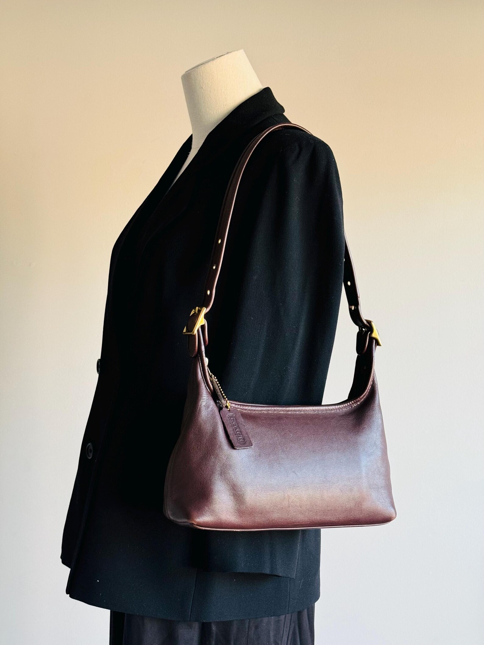 Vintage Coach Legacy Hobo Shoulder Bag Purse in Mahogany Leather Style ...