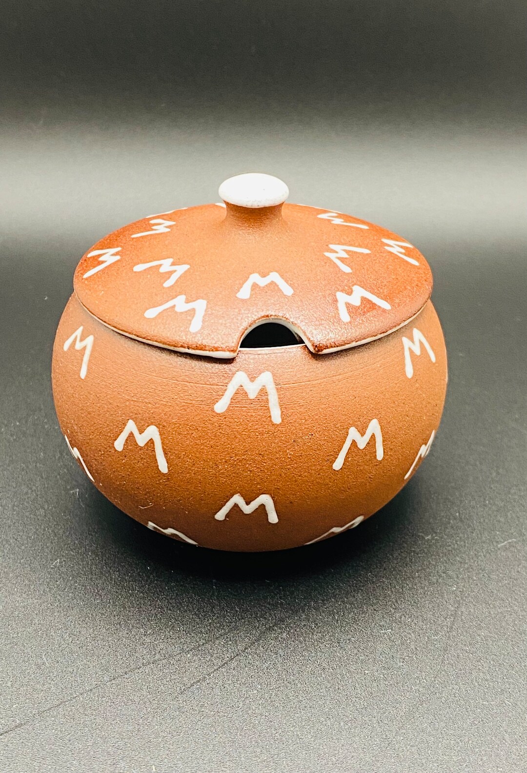Edith Nielsen Danish Modern Ceramic Mustard Jar MCM for Zeuthen Keramik ...