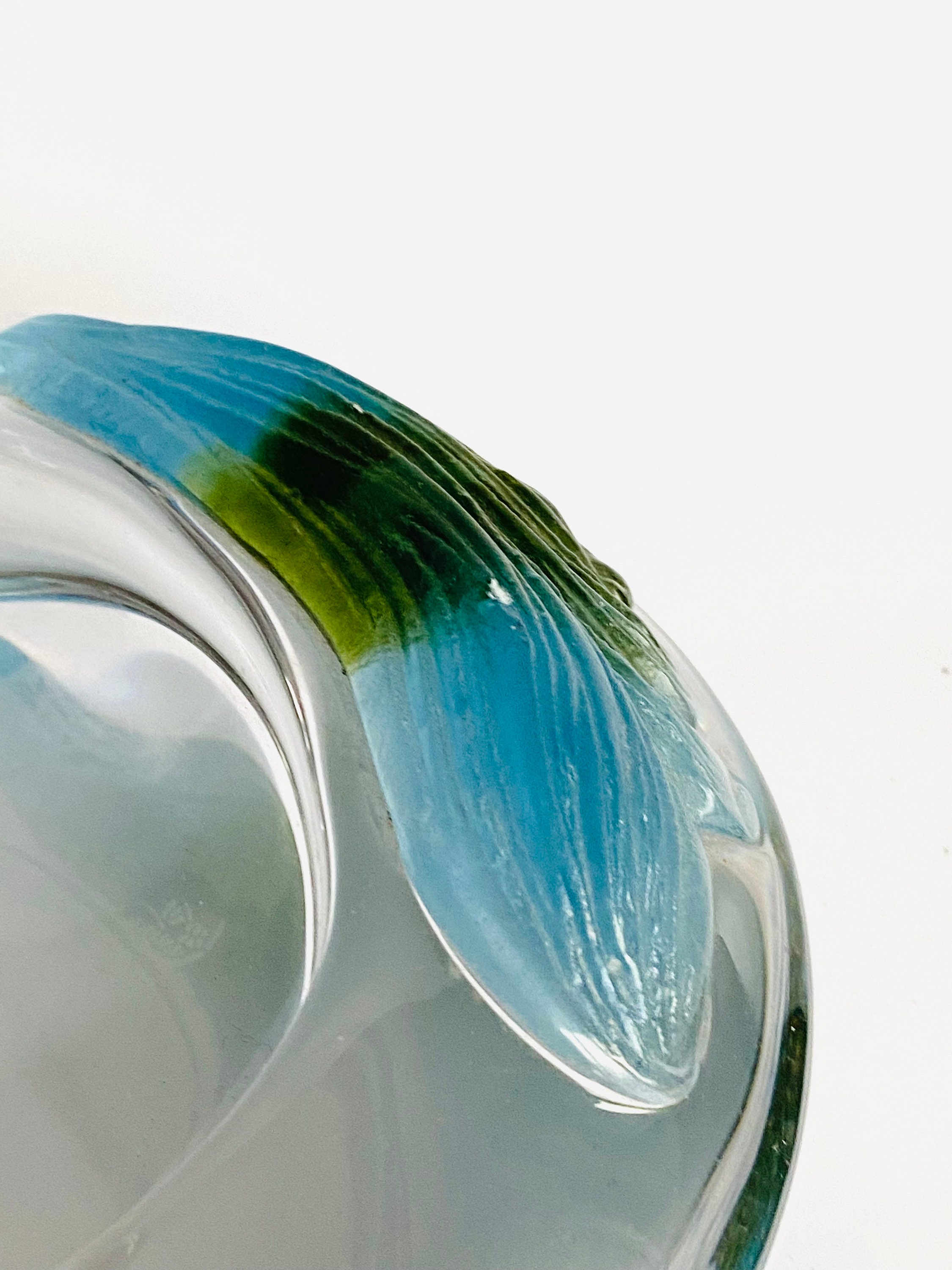 Vintage Daum Nancy Florilege Glass Crystal Ashtray With Pate De Verre ...