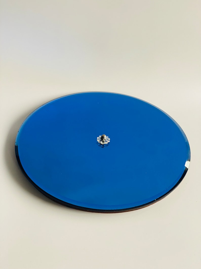 Antique Cobalt Blue Art Deco Wall Mirror: Beveled Round Porthole - Etsy