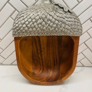 Vagabond House Acorn Wood and Pewter Nut Bowl Dish - Etsy