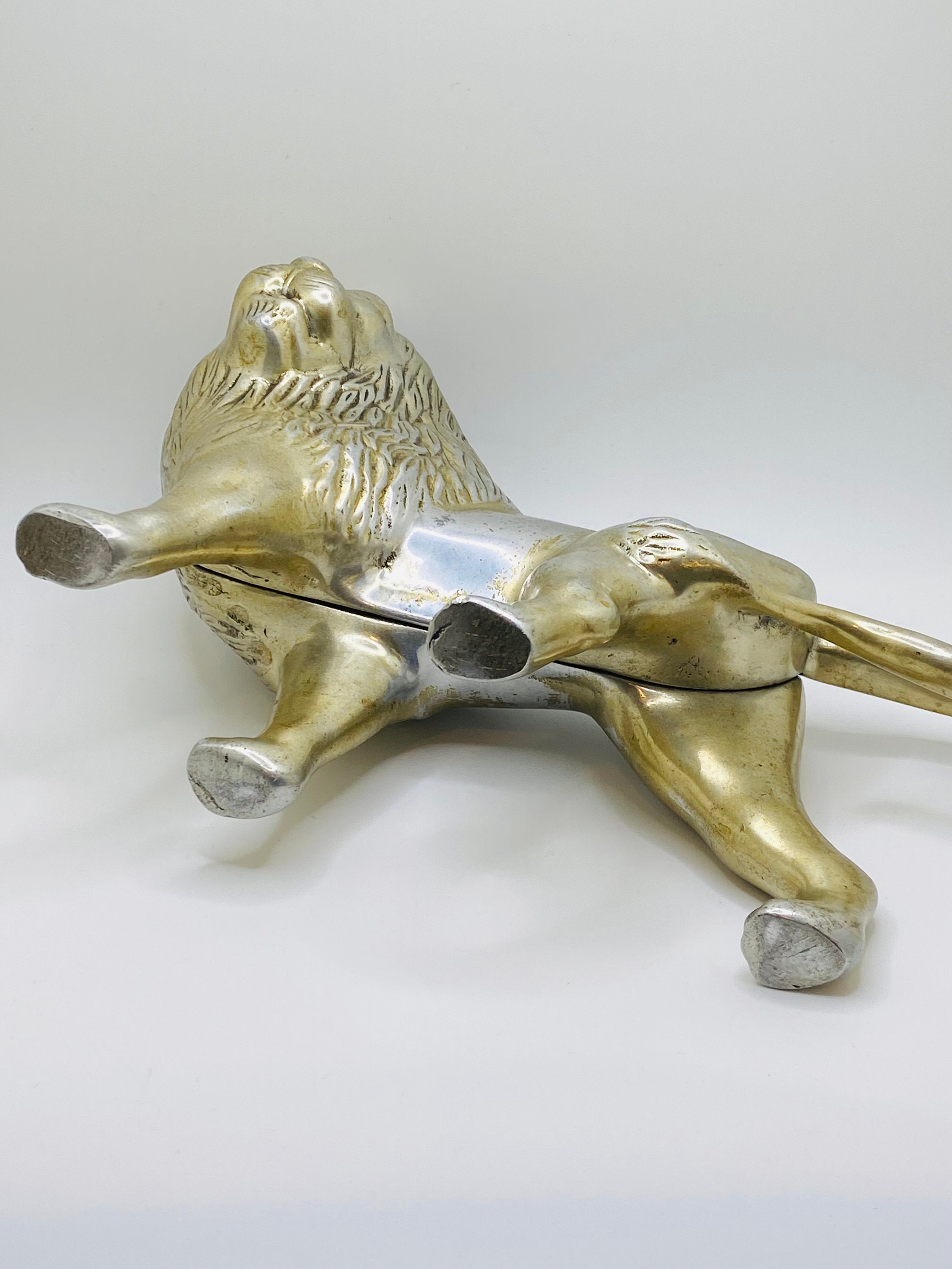 Vintage Cast Metal Lion Piggy Bank Formerly Brass Plated Zodiac Leo - Etsy