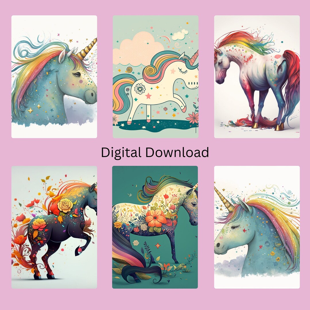 Unicorn AI Prompt | Wall Art | Wall Print | Wall Décor | T-shirt Art ...