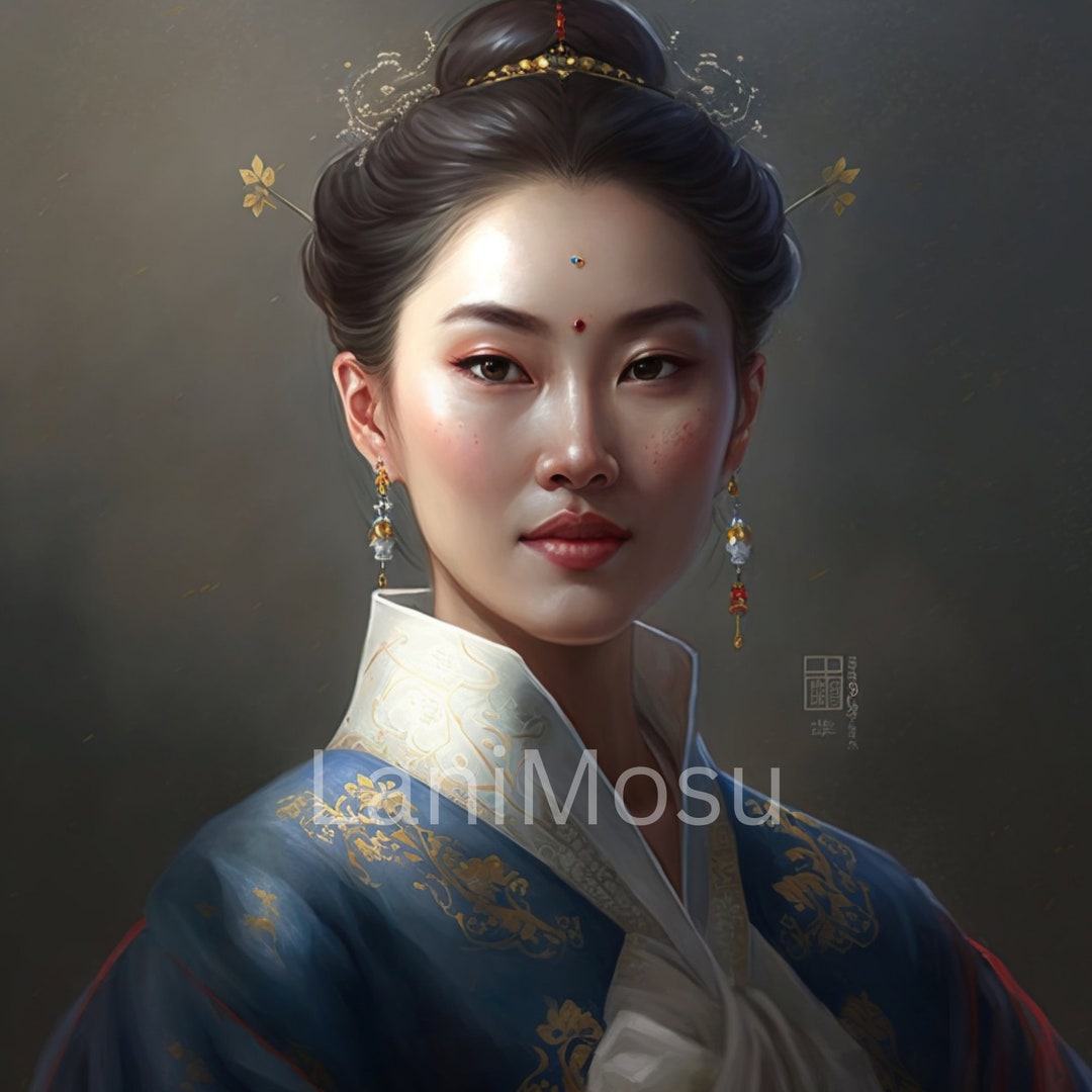 South Korean Queen, Asian Queen AI Prompt | Wall Art | Wall Print ...