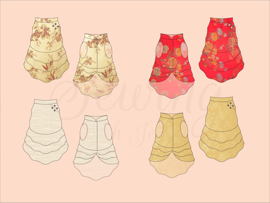 Cheongsam / Qipao Dress for Cats PDF Digital Sewing Pattern - Etsy