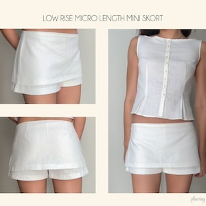 Classic Mini Skirt Micro Mini Skirt Built in Shorts 3 Length Options ...