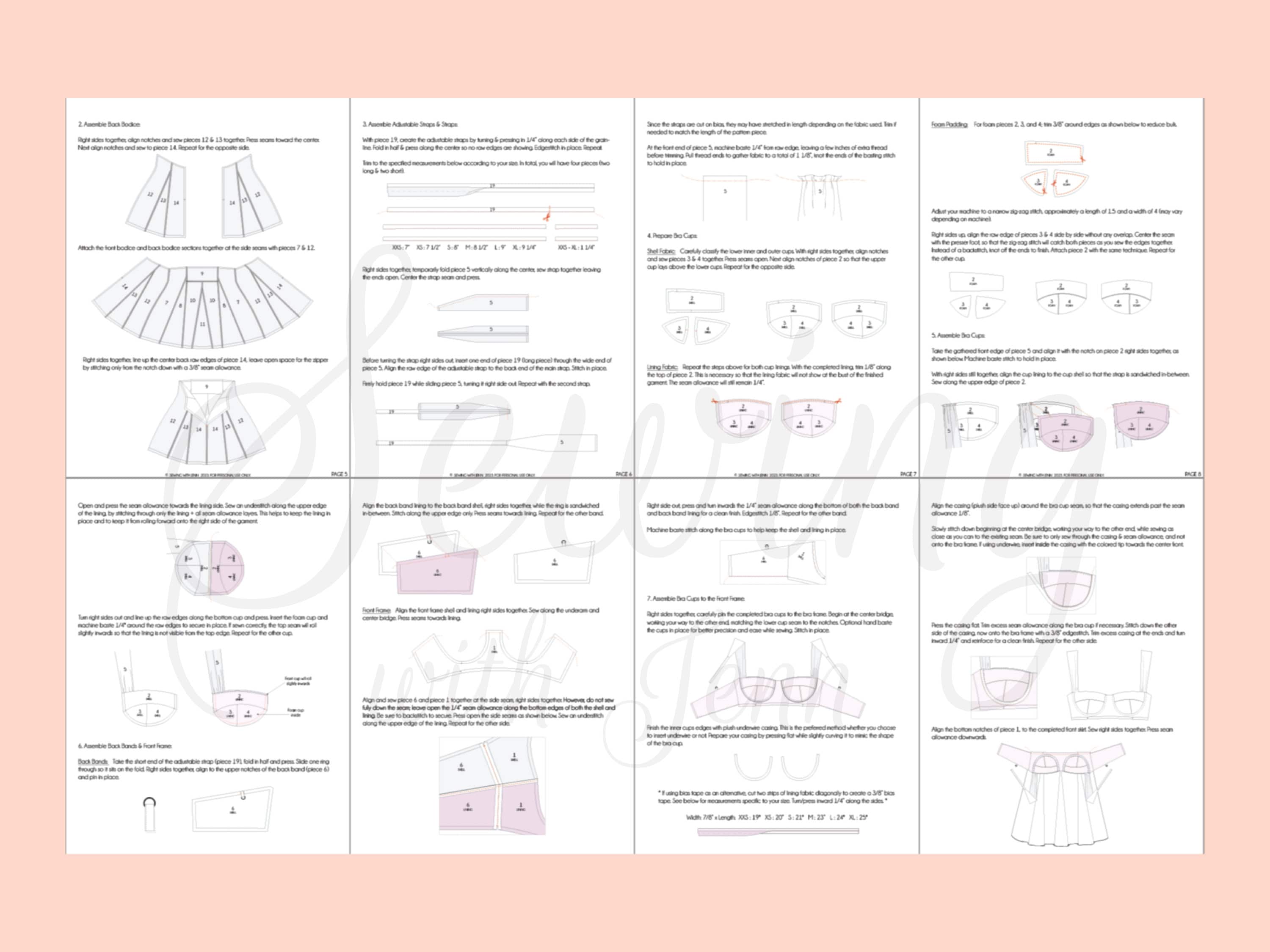 Balconette Mini Dress Sewing Pattern With Bustier Neckline and Godet ...