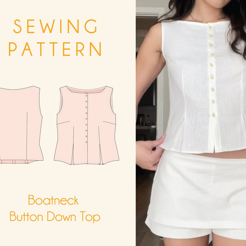 Linen Top Sewing Pattern - Etsy