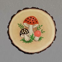 Hand Painted Lighthouse Wood Slice | Coastal Nature Wall Art - Etsy