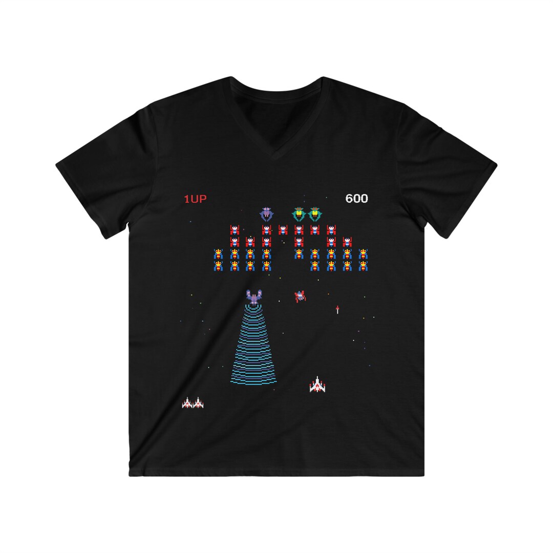 Galaga Retro Tee With Tractor Beam - Etsy
