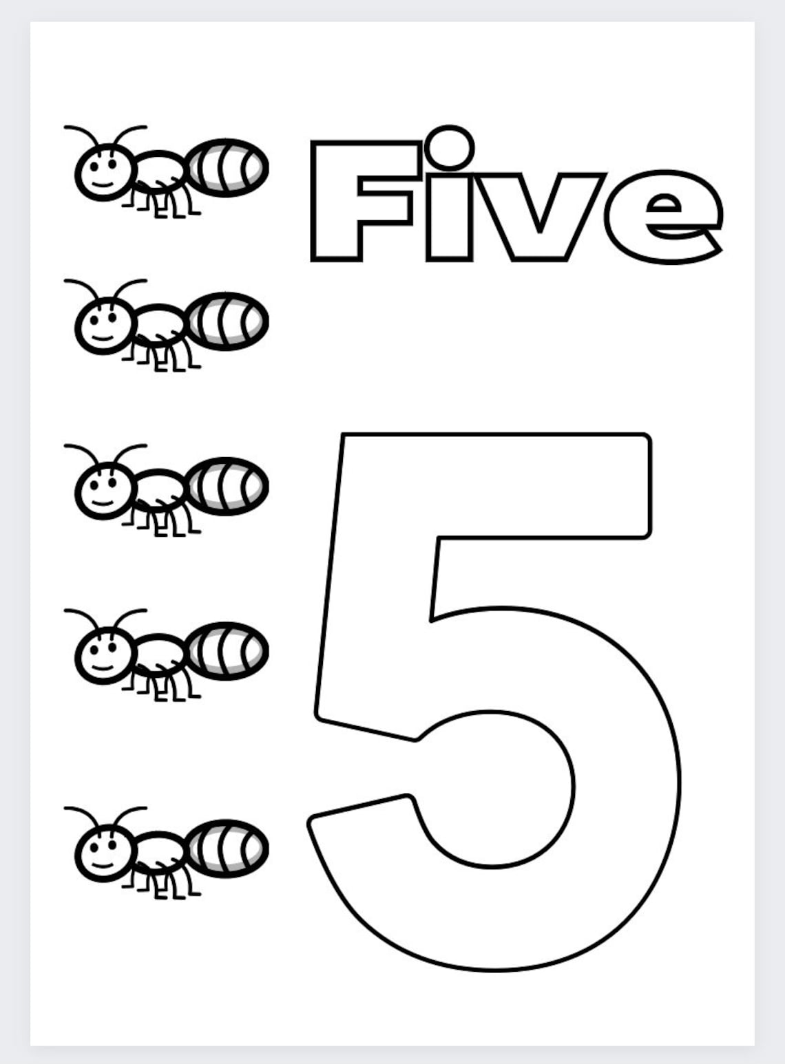 1-10 Learning Numbers Coloring Pages - Etsy